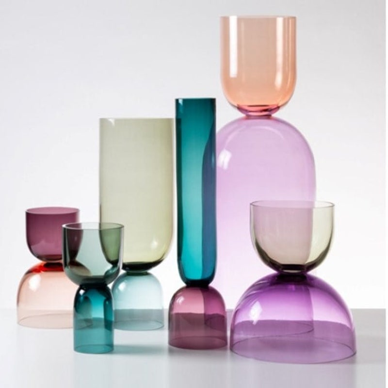 Color Glass Vase - Etsy