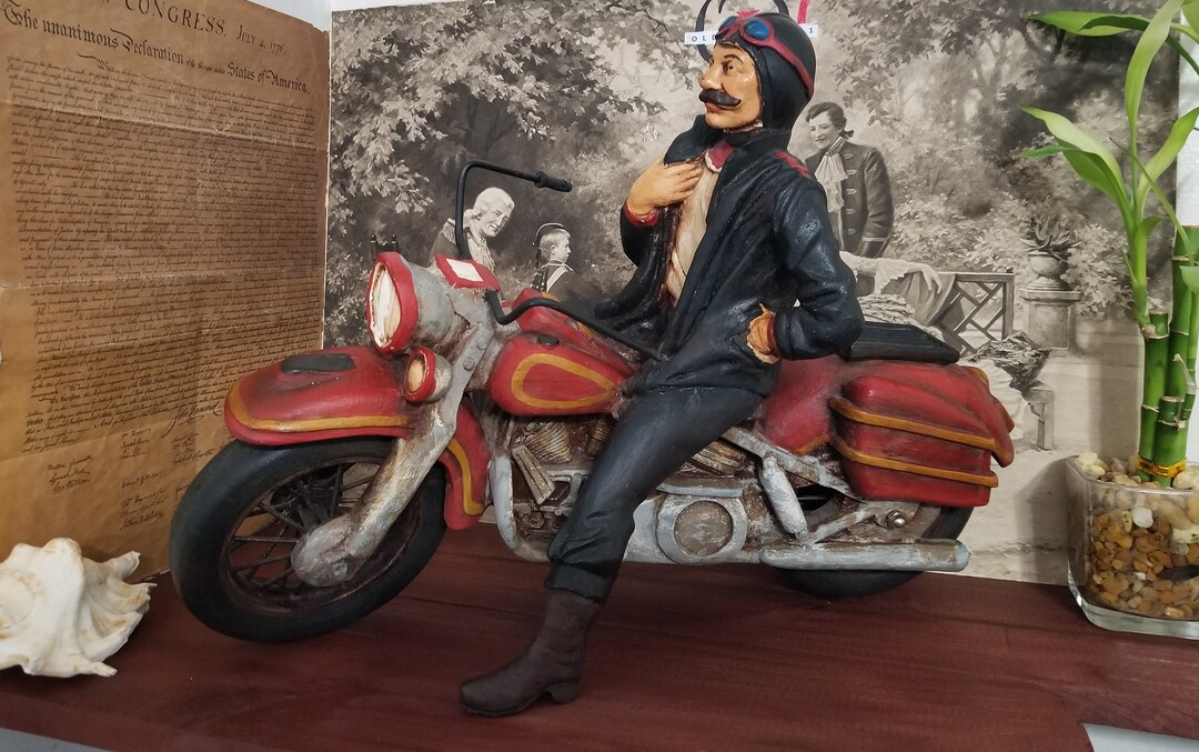 Vintage Harley-davidson Sculpture - Etsy