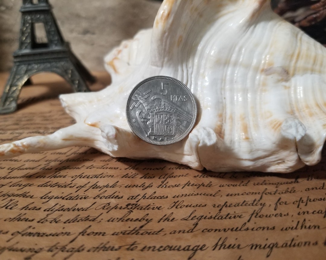 1957 Spain Francisco Franco Caudillo of Spain for the G of Two 5 PTAS ...