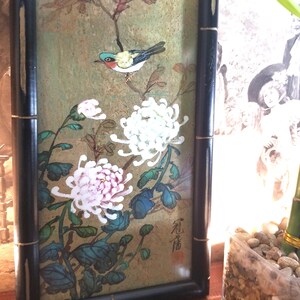 Vintage Japanese Painting on Cork. - Etsy