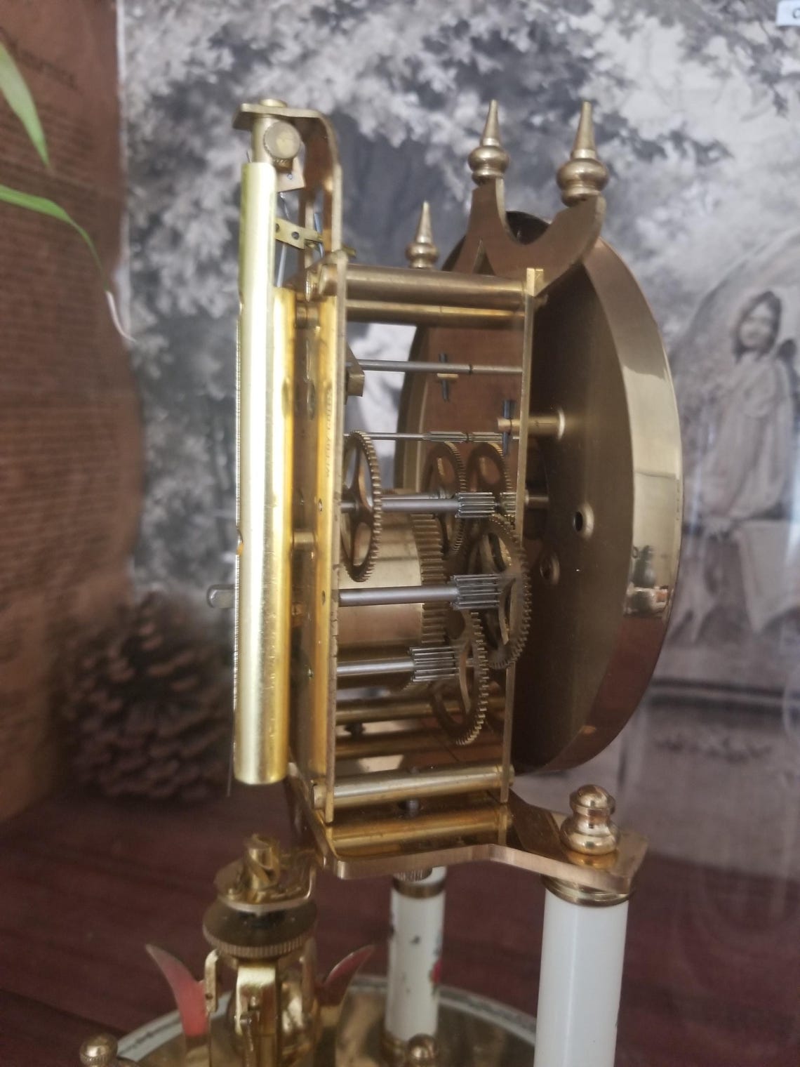 Vintage Welby MCM German Torsion Clock With Floral Enamel and 400 Day ...