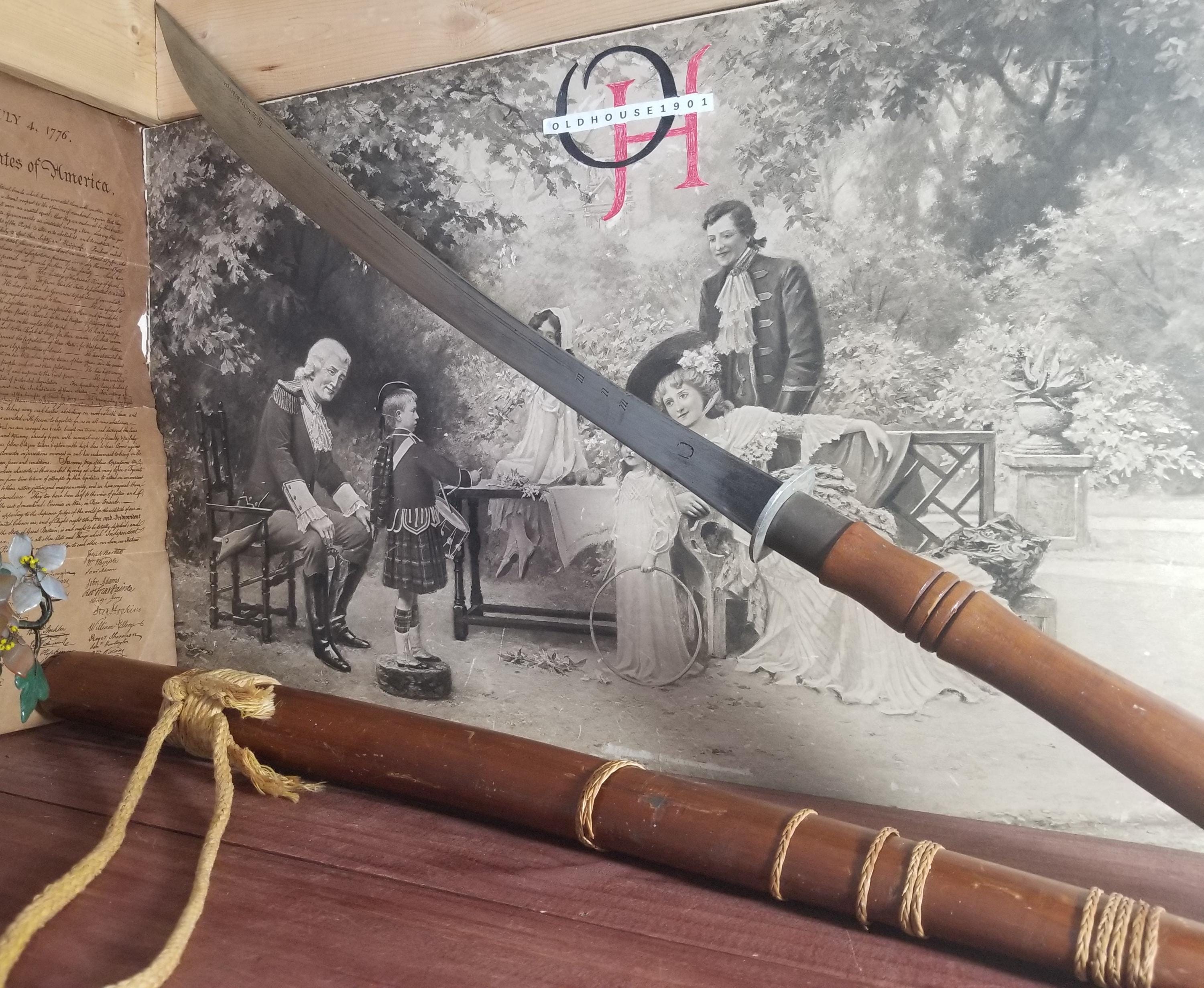 Vintage Large Sword With Wooden Sheath - Etsy Australia