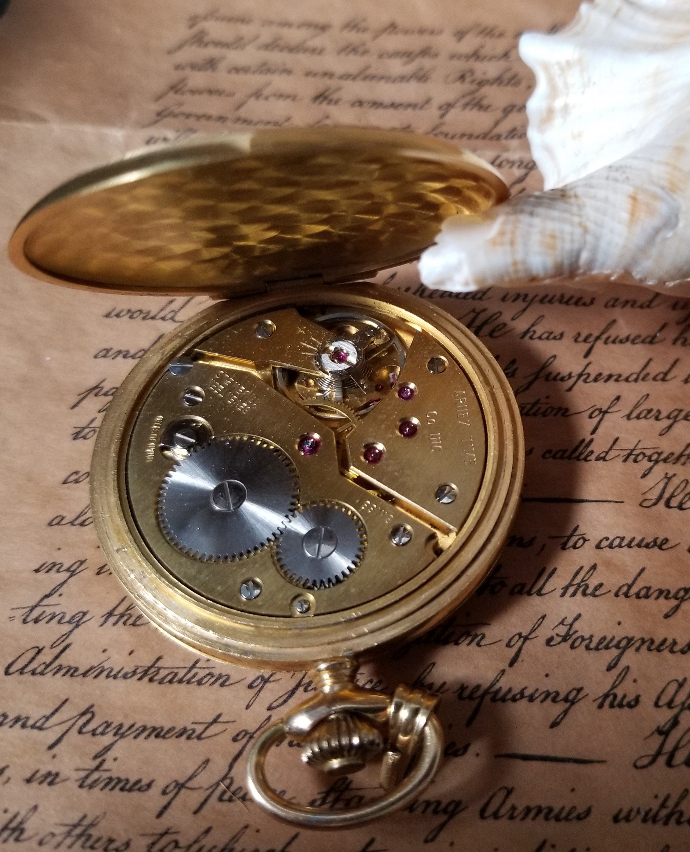Armex 17 Jewels Incabloc Gold Tone Not Running Pocket Watch and the ...