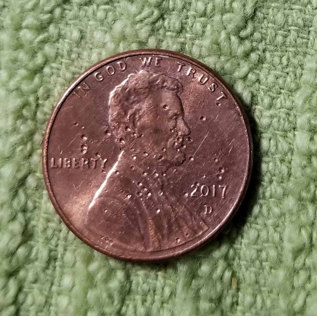 US One-cent-coin 2017-D Denver error Multiple Perforations. - Etsy