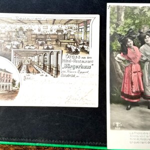2 Postcards 1907 With Stamps. - Etsy