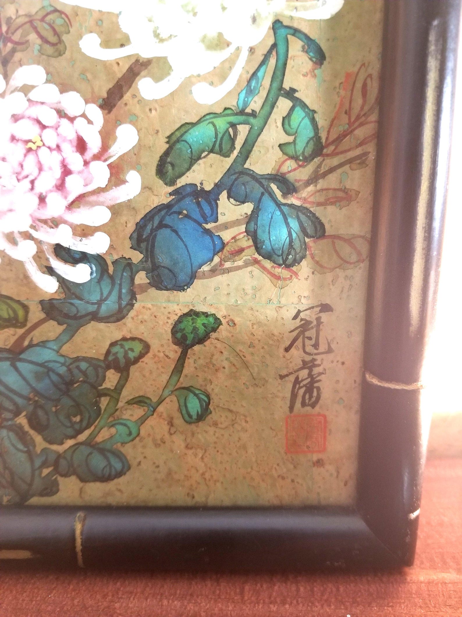 Vintage Japanese Painting on Cork. - Etsy
