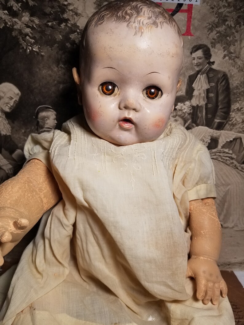 Vintage Collectible Doll Effanbee Baby Doll Applied Ears Drink and Wet ...