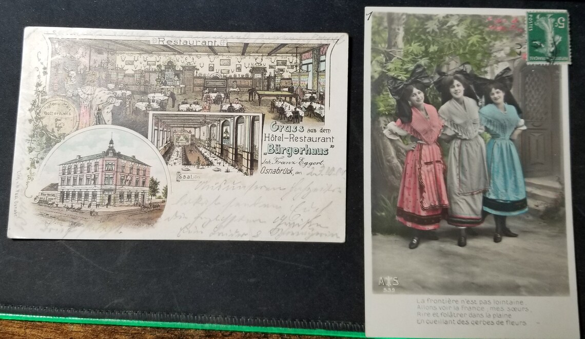 2 Postcards 1907 With Stamps. - Etsy