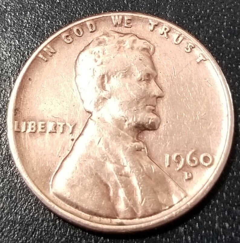 1960 D Lincoln Memorial Penny US Collectible One Cent Coin Collection ...
