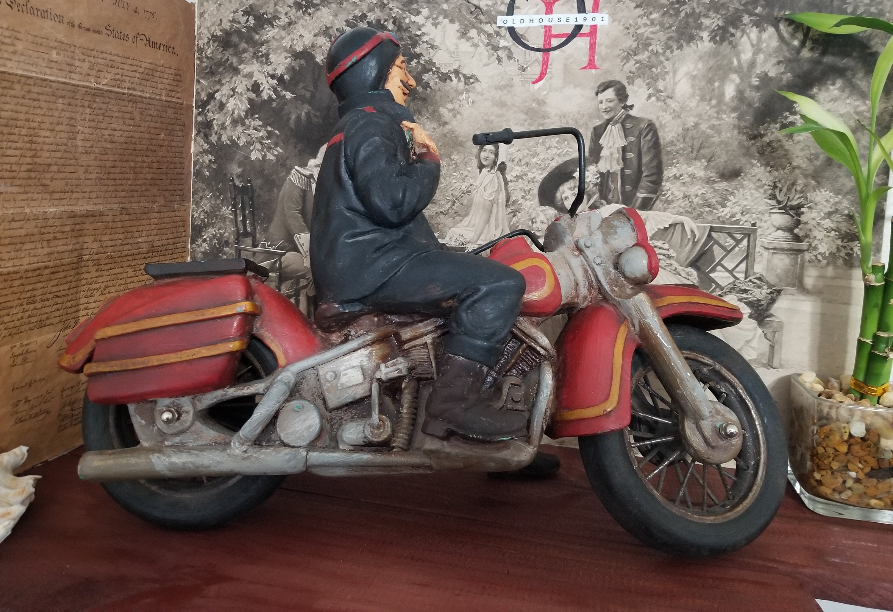 Vintage Harley-davidson Sculpture - Etsy