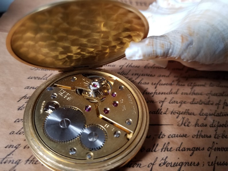 Armex 17 Jewels Incabloc Gold Tone Not Running Pocket Watch and the ...