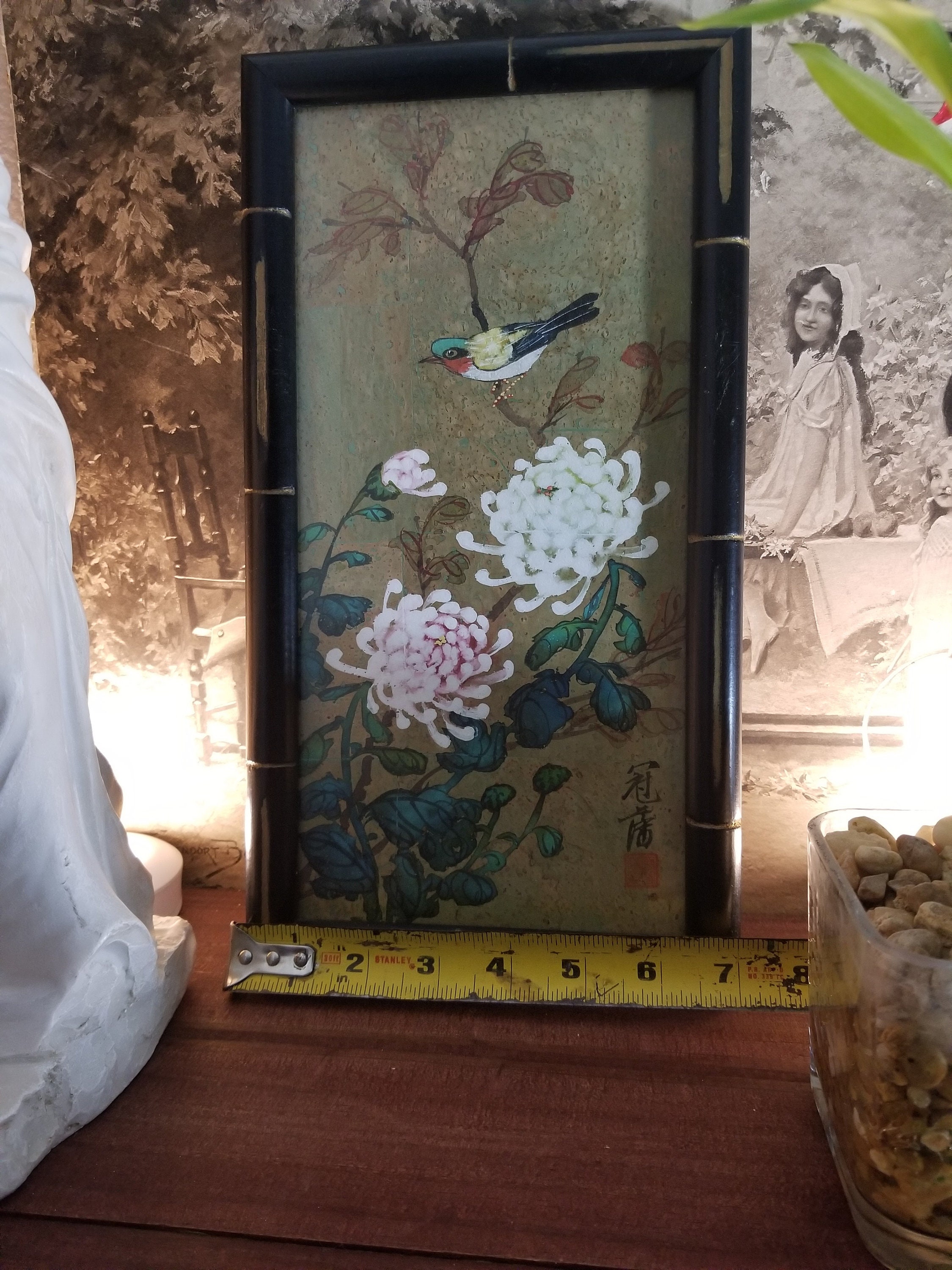 Vintage Japanese Painting on Cork. - Etsy