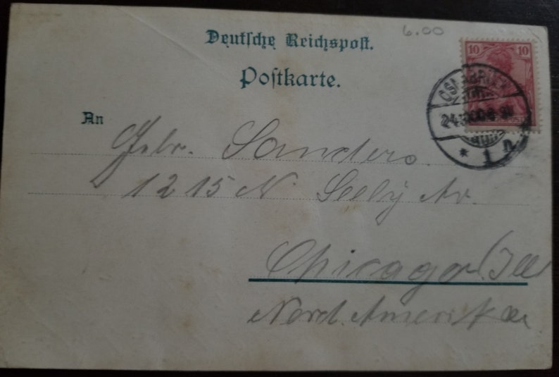 2 Postcards 1907 With Stamps. - Etsy