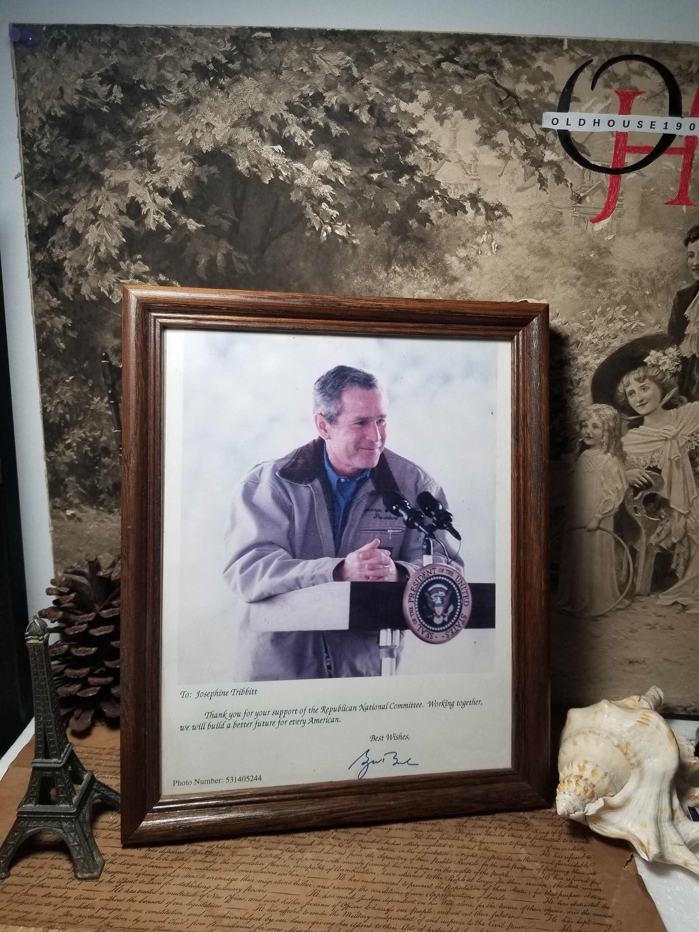 George W Bush Facsimiles Signed 8x10 Frame. - Etsy