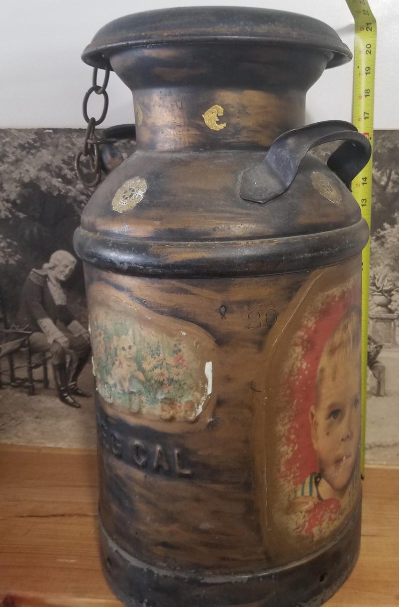 Antique Milk Can Rare. - Etsy