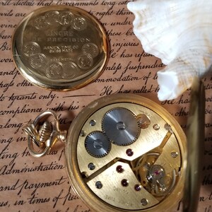 Armex 17 Jewels Incabloc Gold Tone Not Running Pocket Watch and the ...
