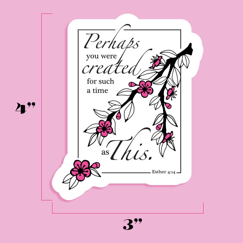 Hadassah Sticker || Matte Vinyl Sticker || Esther Sticker || Scripture ...