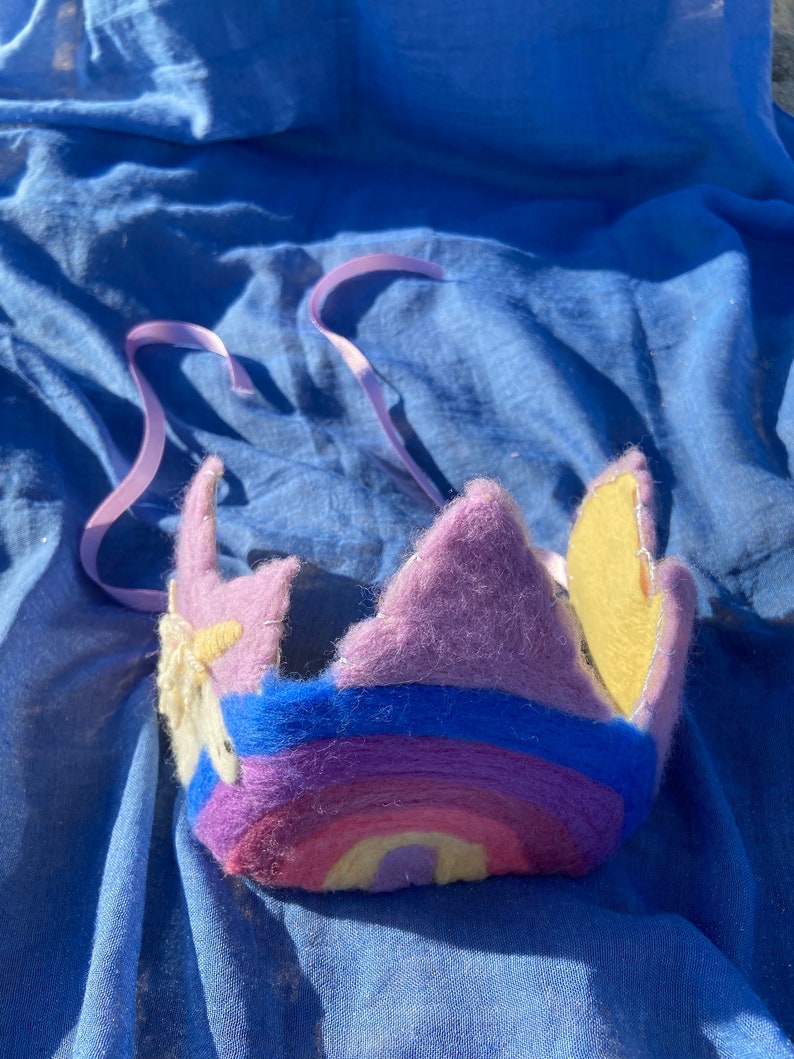 Unicorn Needle Felted 3d Waldorf Crown - Etsy