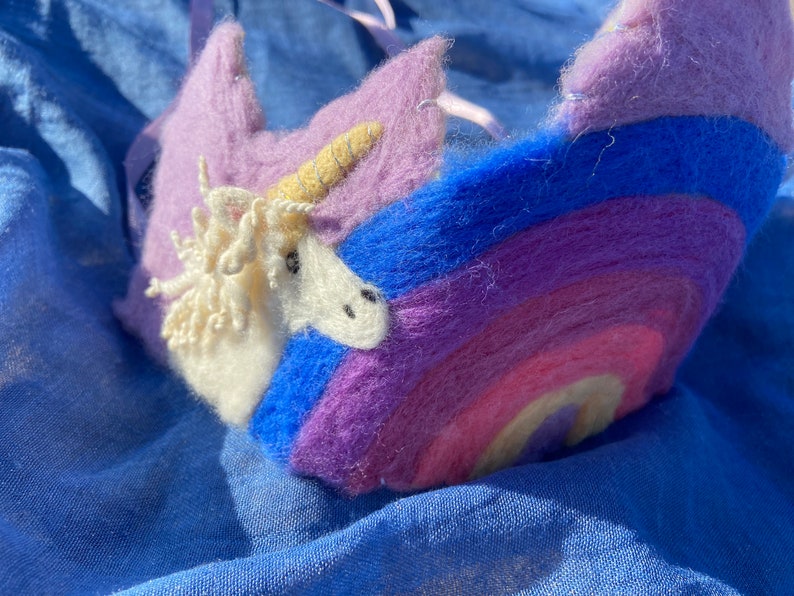 Unicorn Needle Felted 3d Waldorf Crown - Etsy