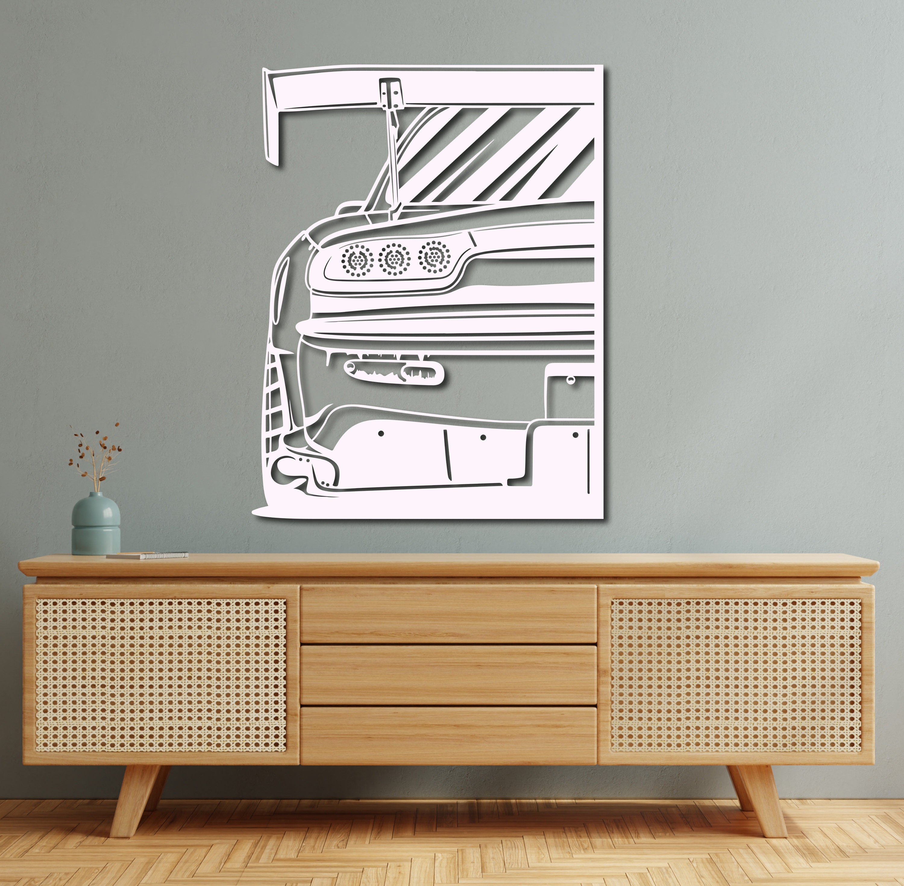 RX7 FD3 Cars Model Metal Wall Art , Car Model Silhouette Wall Decor ...