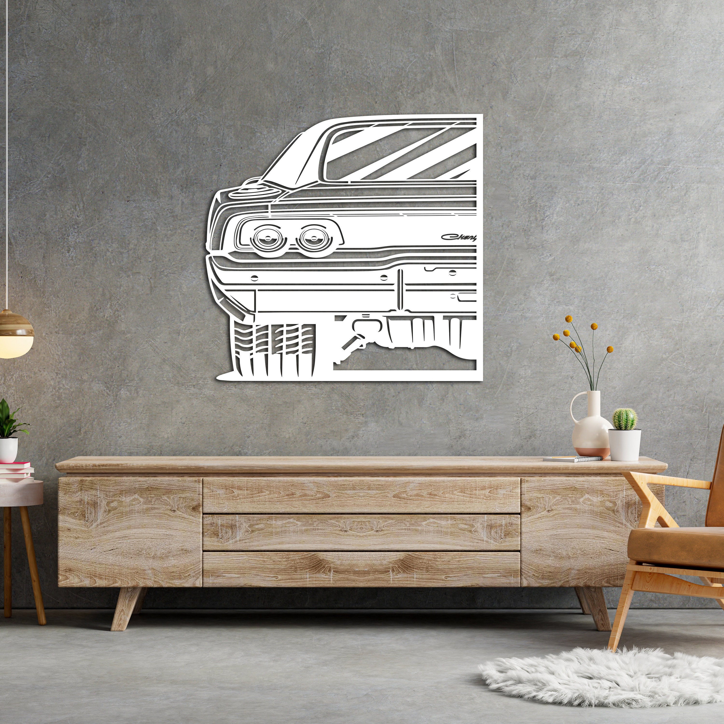 1968 RT Classic Cars Gift, Classic American Car Metal Wall Art, Decor ...