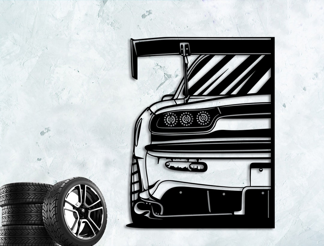 RX7 FD3 Cars Model Metal Wall Art , Car Model Silhouette Wall Decor ...