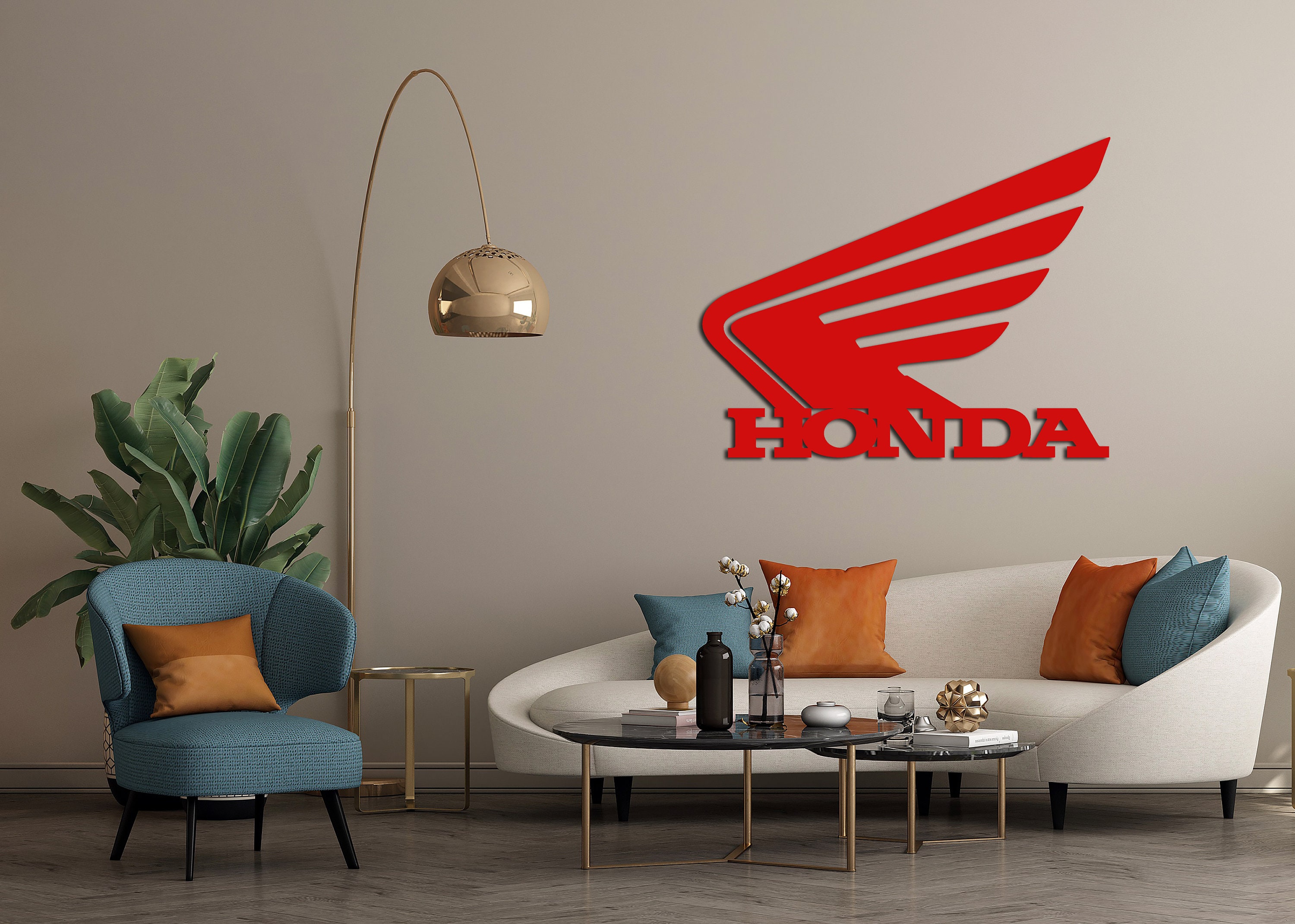 Honda Cars Logo Metal Wall Decor, Honda Metal Wall Sign, Gift for New ...