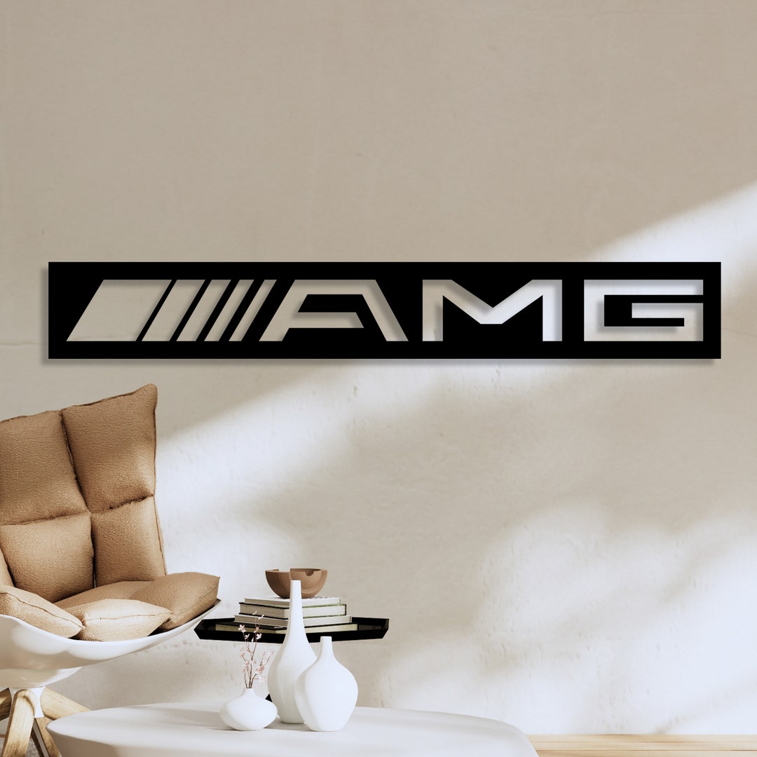 AMG Performance Logo Metal Wall Art, AMG Classic Logo Metal Wall ...