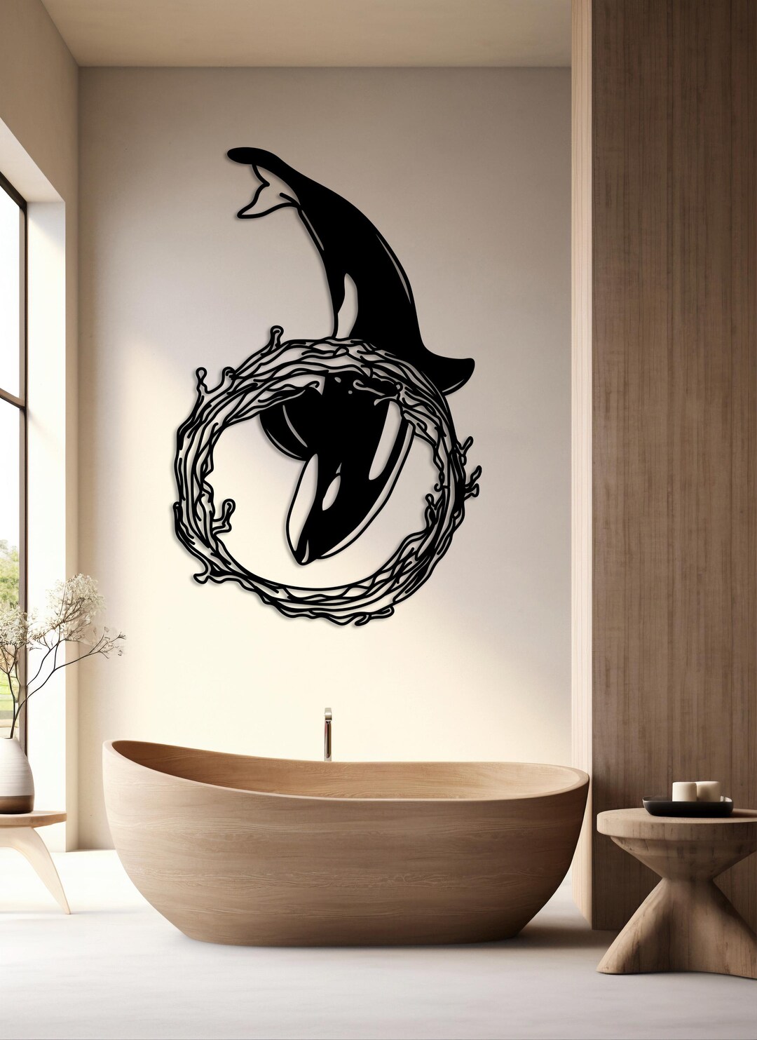 Orca Wall Art | Metal Ocean Decor | Coastal Outdoor Wall Hanging ...