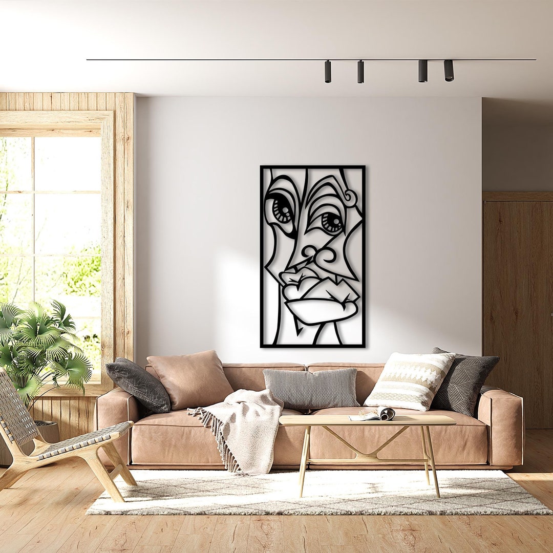 Abstract Hairdressing Saloon Metal Wall Art / Unique Home Decor Gift ...