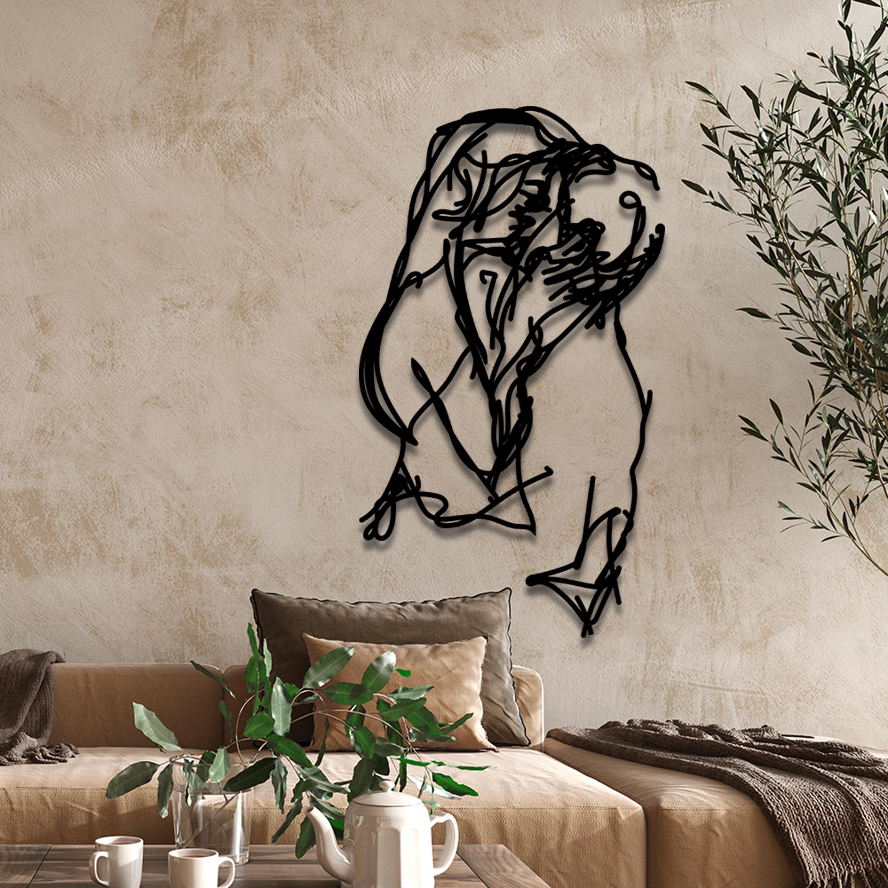 Naked Woman&man Metal Wall Sign Nude Romance Secret Line Art Gift Love ...