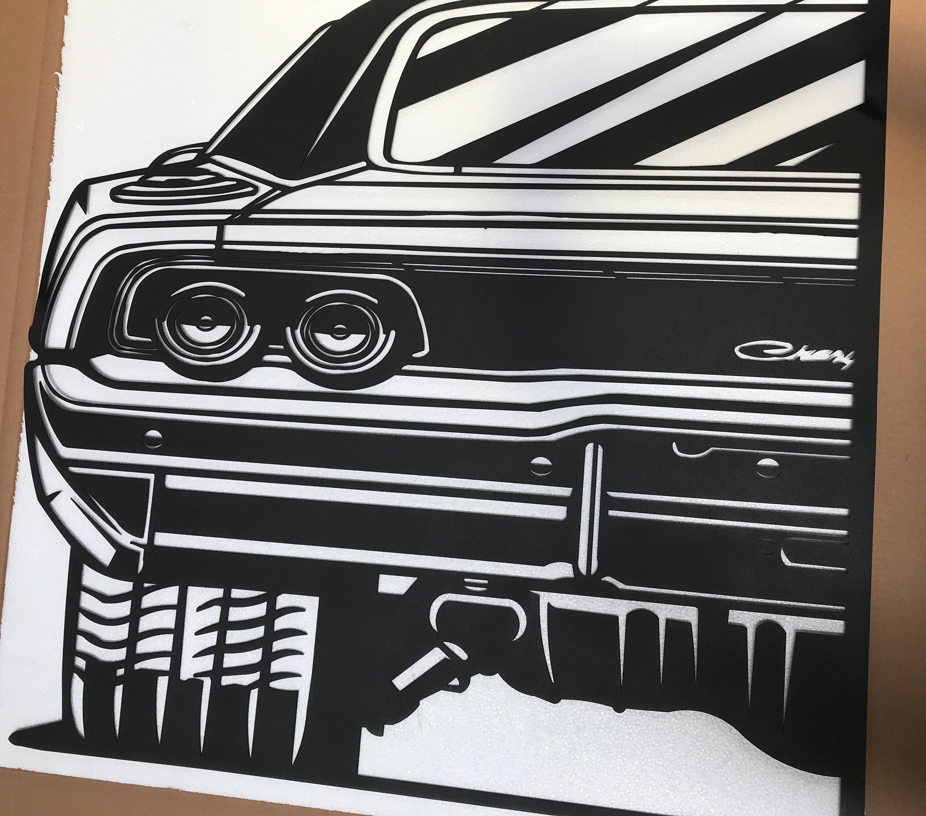 1968 RT Classic Cars Gift, Classic American Car Metal Wall Art, Decor ...