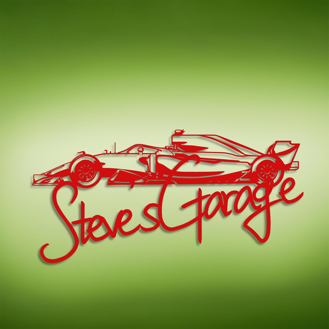 Formula Metal Wall Art: Custom Indycar Garage Sign - Etsy