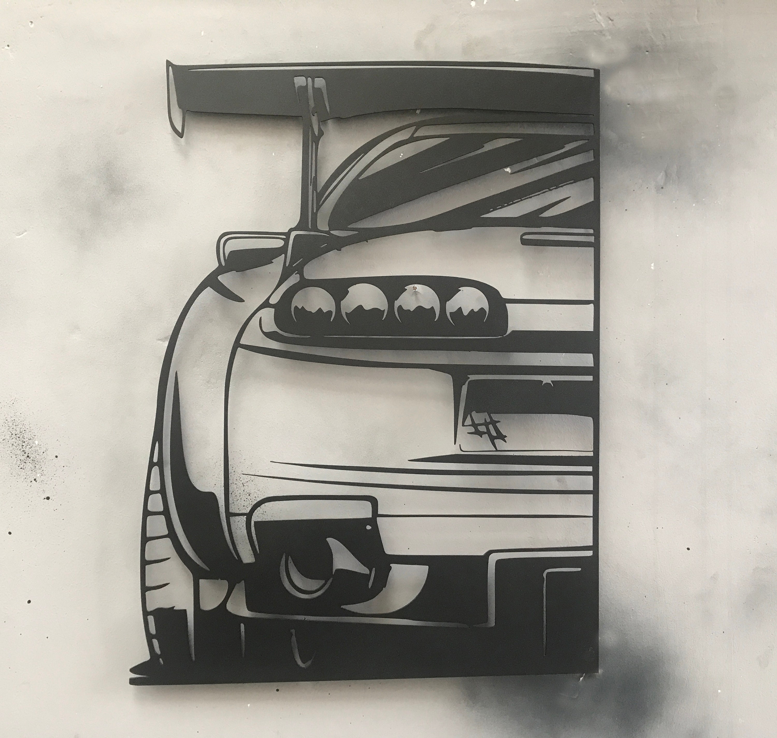 Car Silhouette Metal Wall Decor , Cars Model Metal Wall Art , Decor for ...