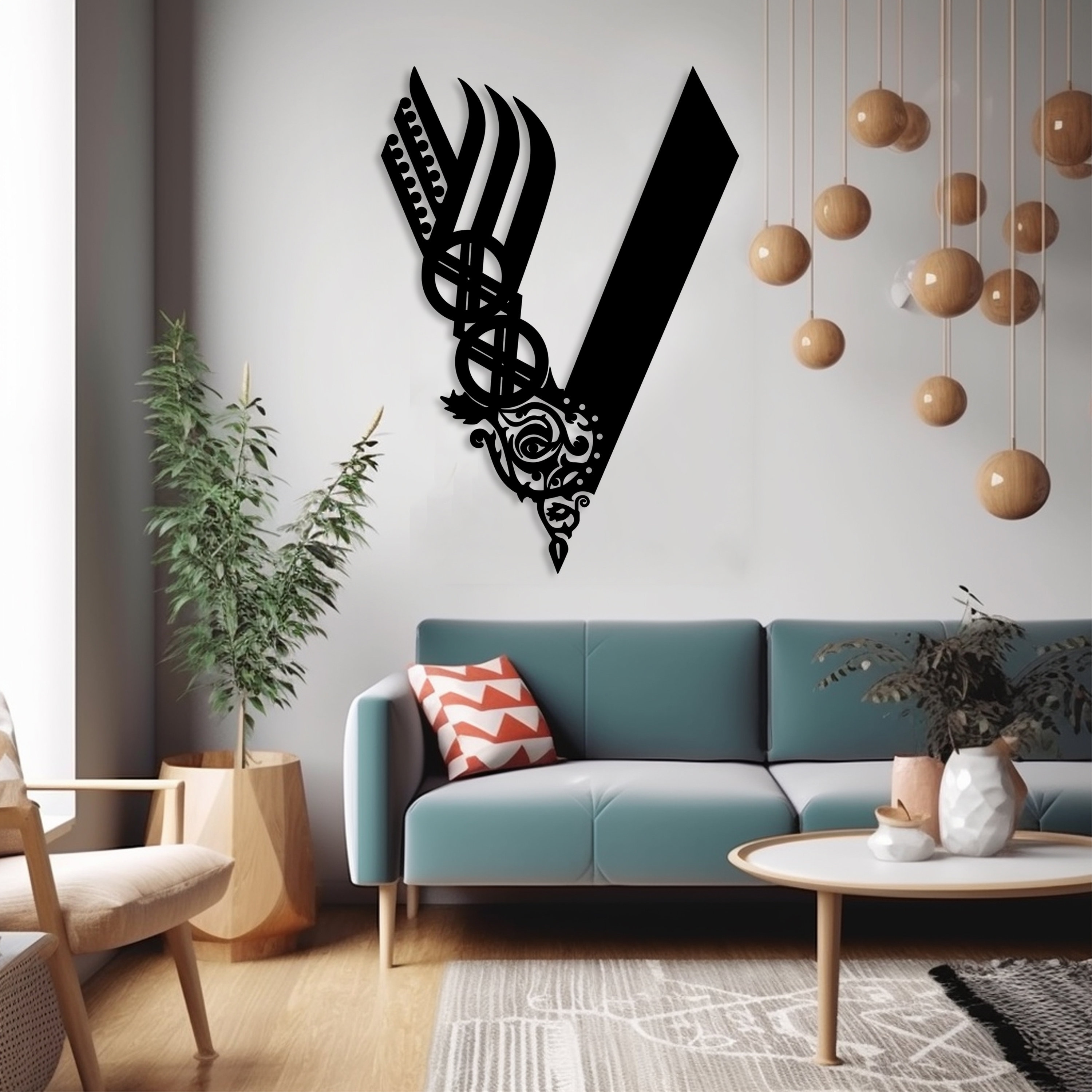 Viking Wall Symbol, Viking Logo Sign, Viking Wall Decor, Living Room ...
