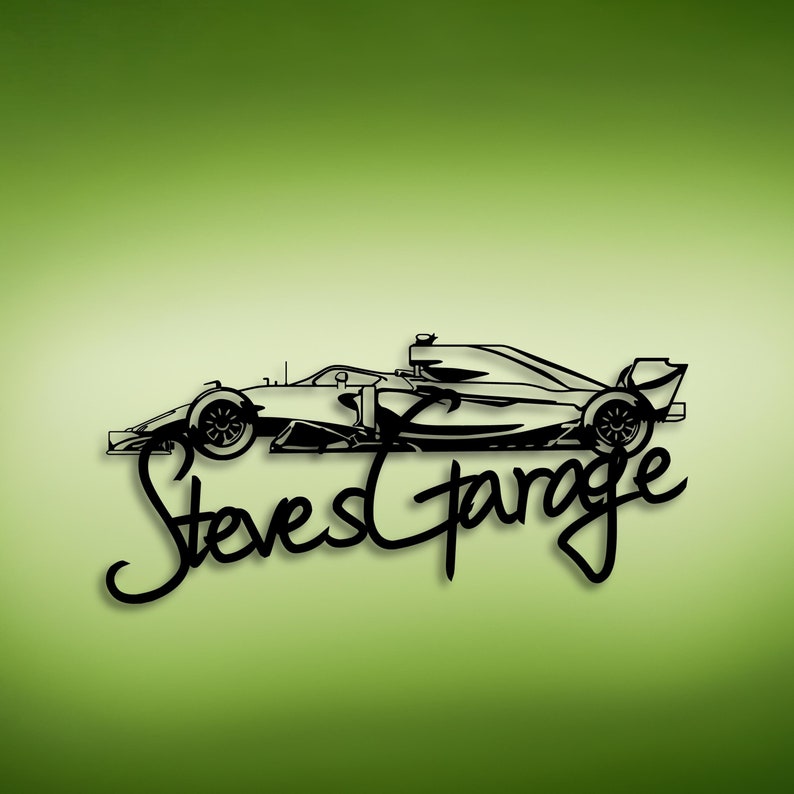 Formula Metal Wall Art: Custom Indycar Garage Sign - Etsy