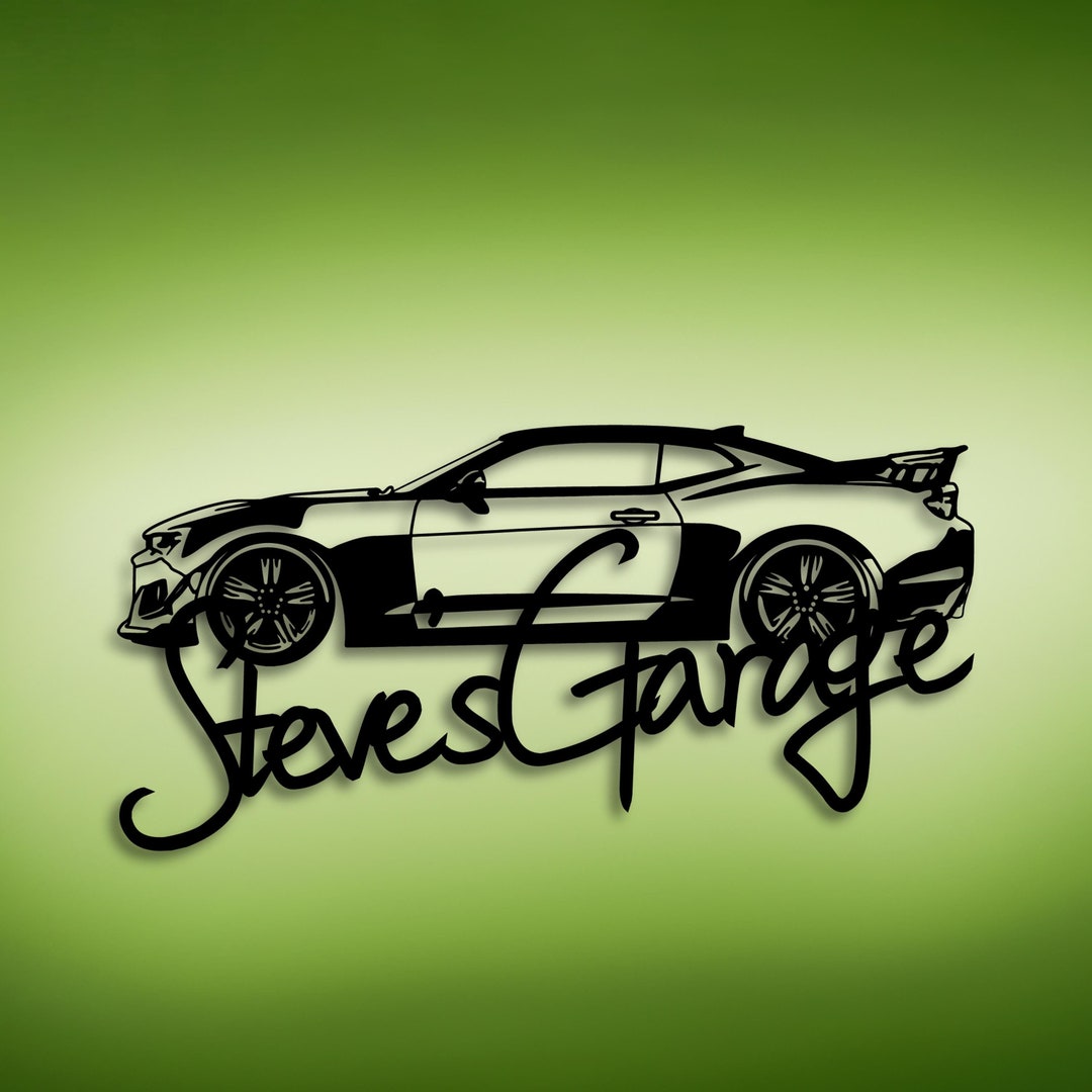 Custom Metal Garage Sign , Custom Cars Theme Metal Wall Art, Sports ...
