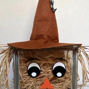 Scarecrow Glass Block Lamp - Etsy