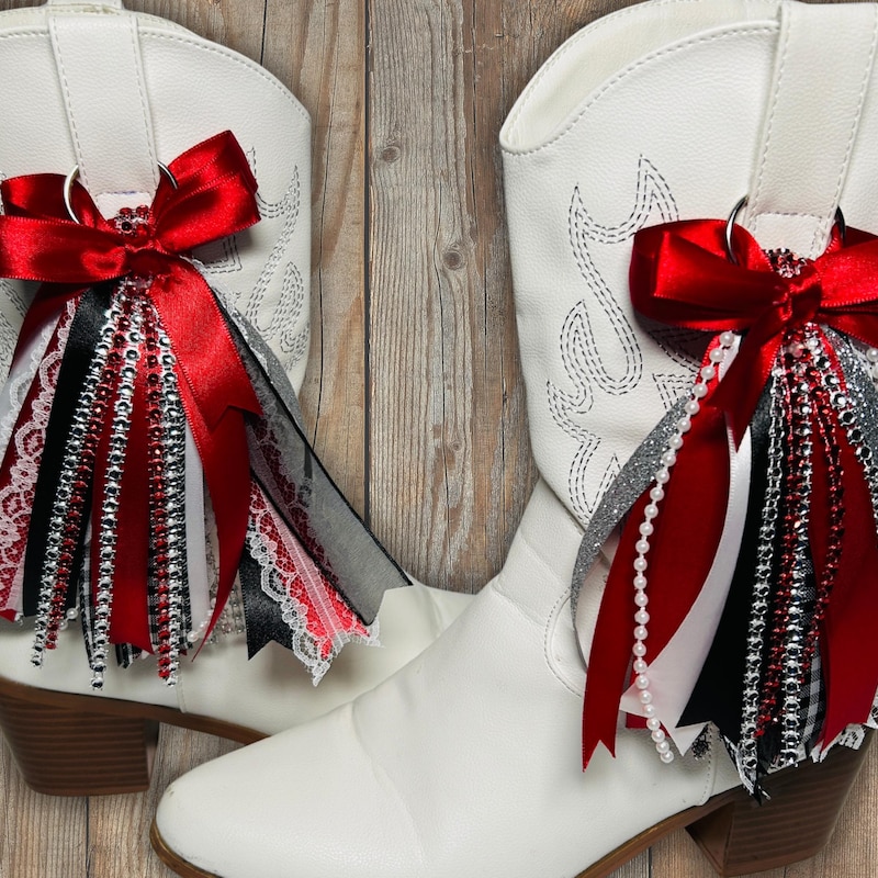 Cowboy Boot Bows Pearls - Etsy