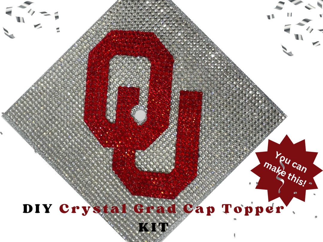Grad Cap Craft Kit, Bling DIY Crystal Graduation Cap Topper Kit, Senior ...