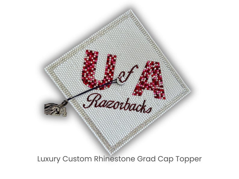 Rhinestone Graduation Cap Topper | Custom School Logo Grad Cap 2026 ...