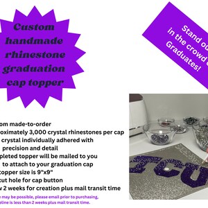 In My Graduation Era Graduation Cap Topper, Rhinestone, Crystal ...