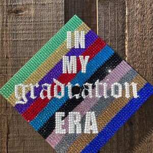In My Graduation Era Graduation Cap Topper, Rhinestone, Crystal ...
