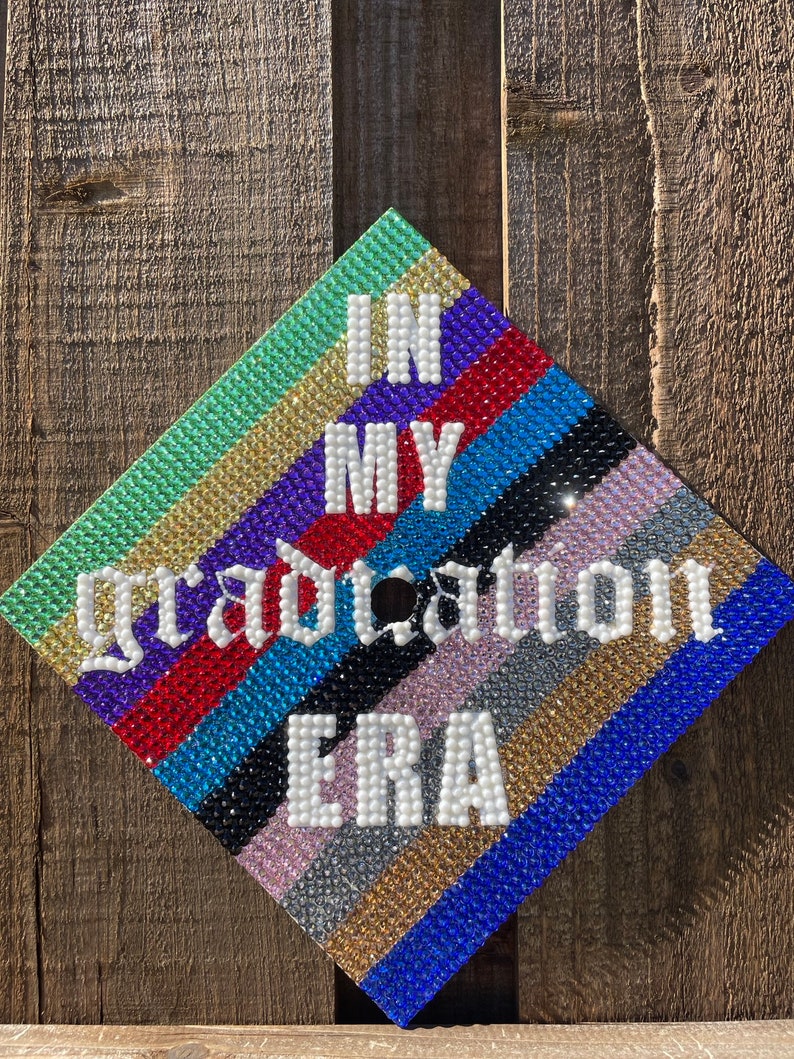 In My Graduation Era Graduation Cap Topper, Rhinestone, Crystal ...