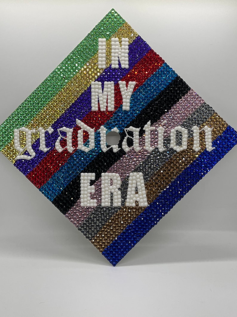In My Graduation Era Graduation Cap Topper, Rhinestone, Crystal ...