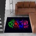 Joystick Pattern Rug,game Console Rug,awesome Rug,game Room Rug,home ...