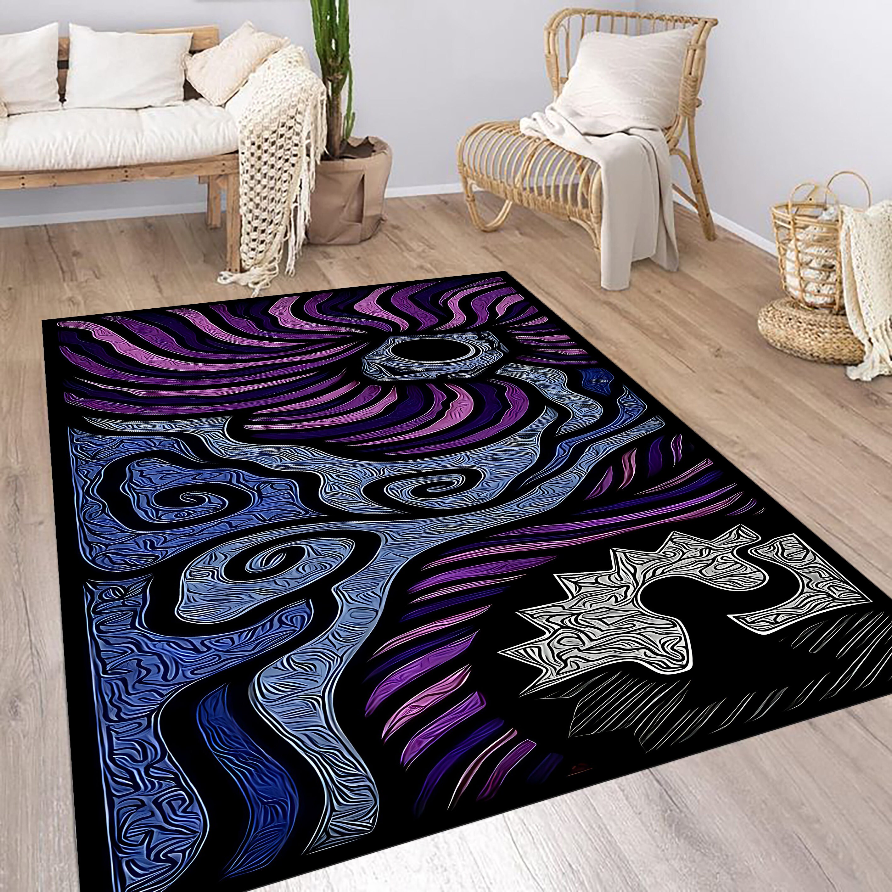 Psychedelic Rug,art Rug,living Room Rug,area Rug,drawing Carpet ,custom ...