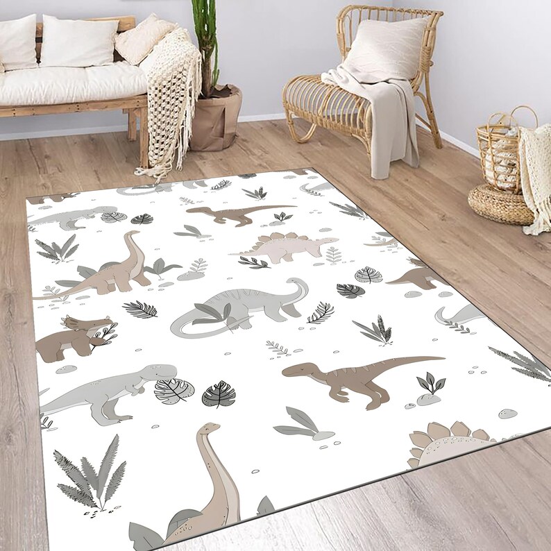 Dinosaur Kids Rug,dinosaur,dinosaur Rug,dino Rug,washable Kids Rug,soft ...