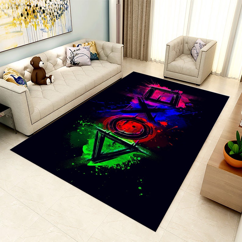 Joystick Pattern Rug,game Console Rug,awesome Rug,game Room Rug,home ...