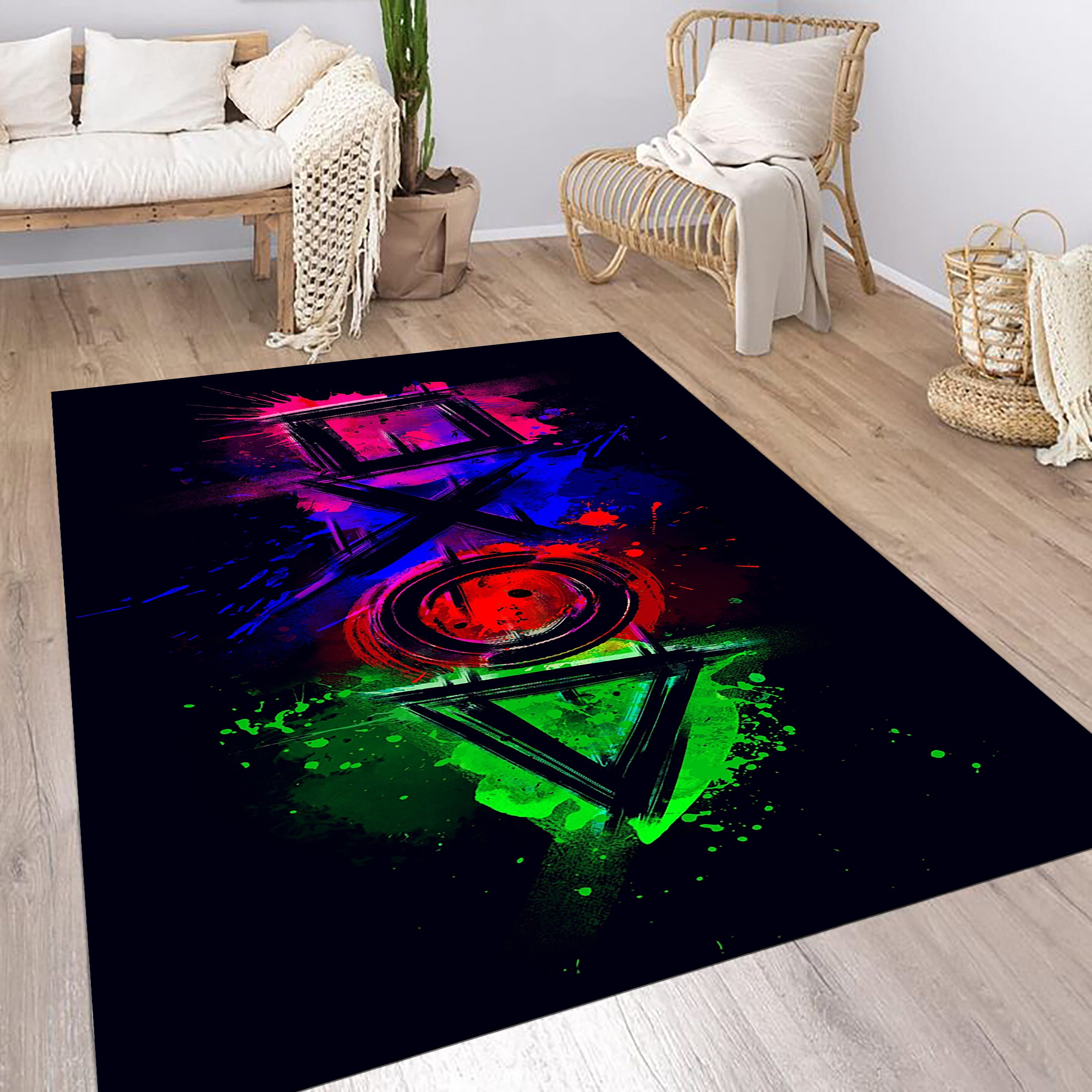 Joystick Pattern Rug,game Console Rug,awesome Rug,game Room Rug,home ...